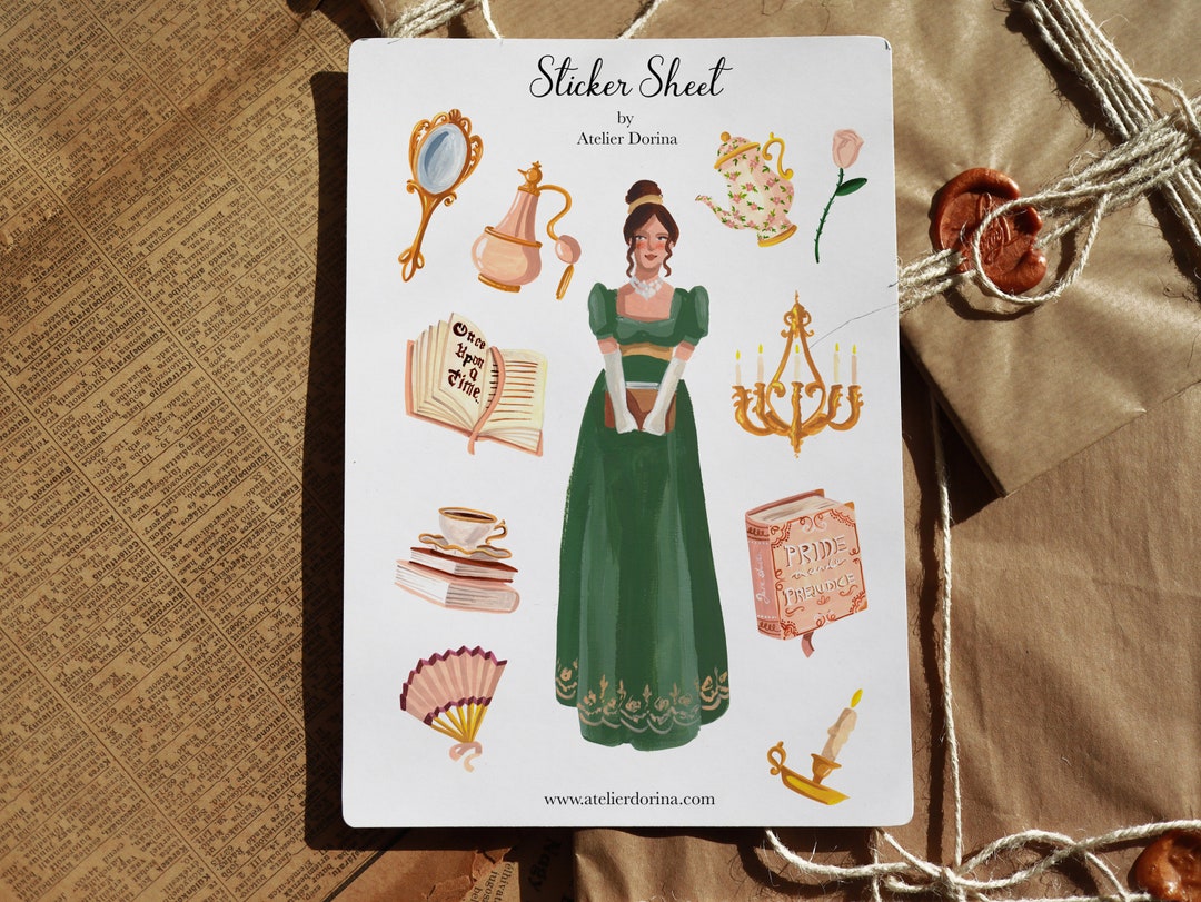 Jane Austen Stickers Regency Era 1800's Stickers - Etsy