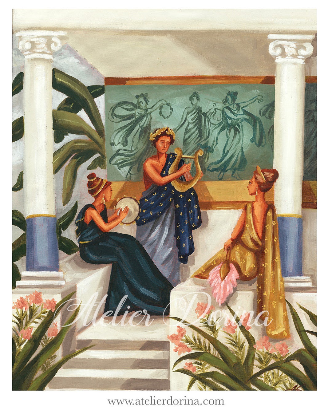 Greek Idyl Part 3 Ancient Greece Greek Mythology Oil - Etsy