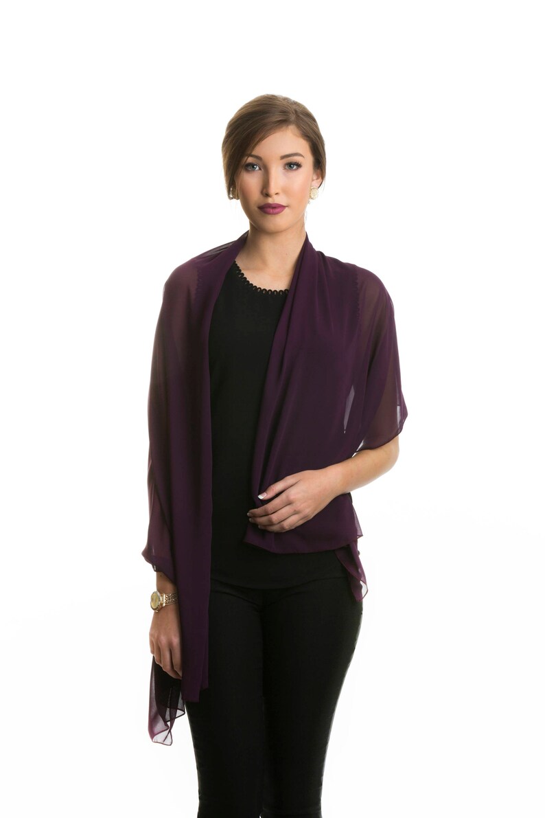 Red Chiffon Wrap Over-sized Scarf Cover Up - Etsy