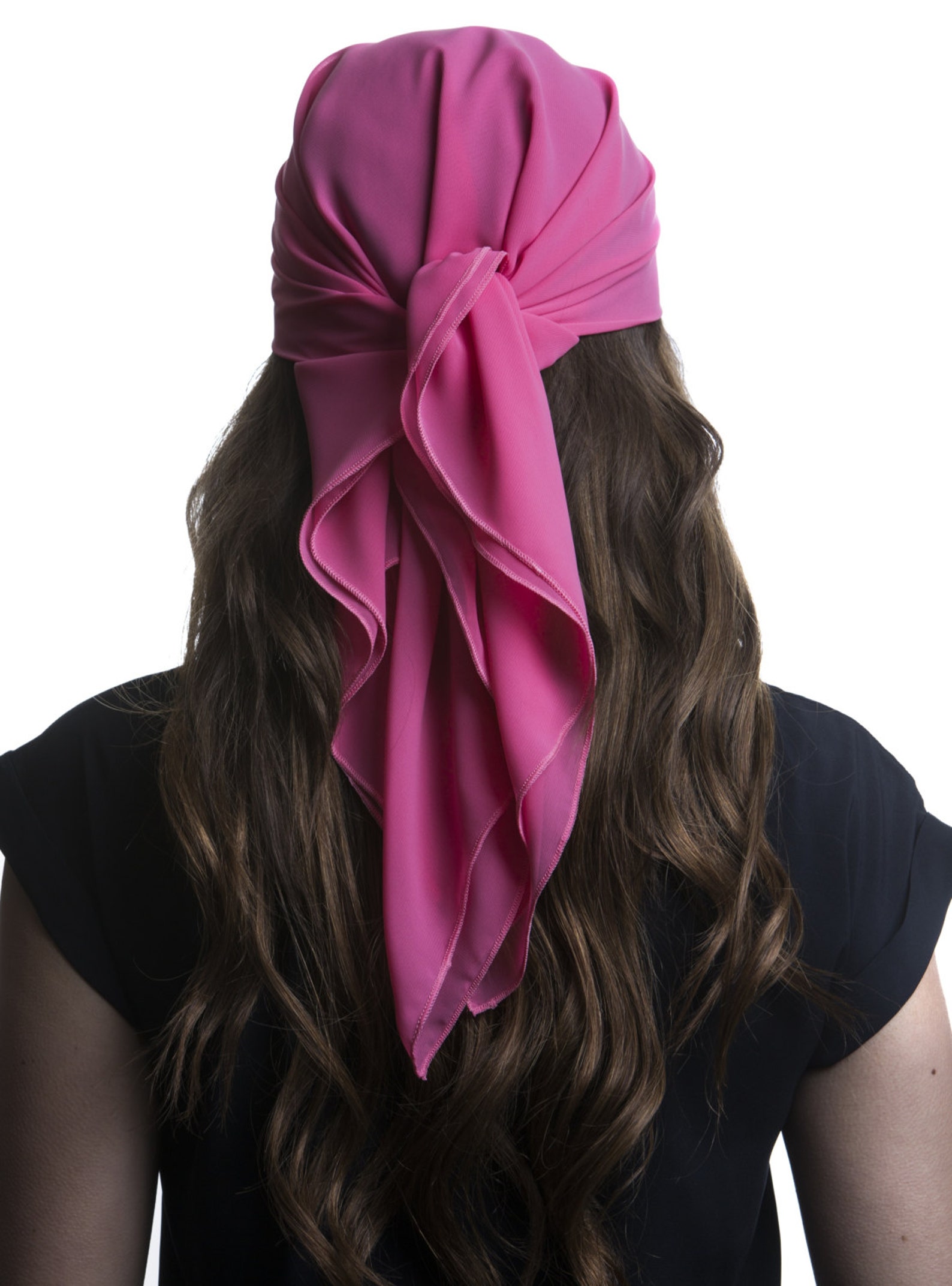 Pink Chiffon Head Scarf - Etsy