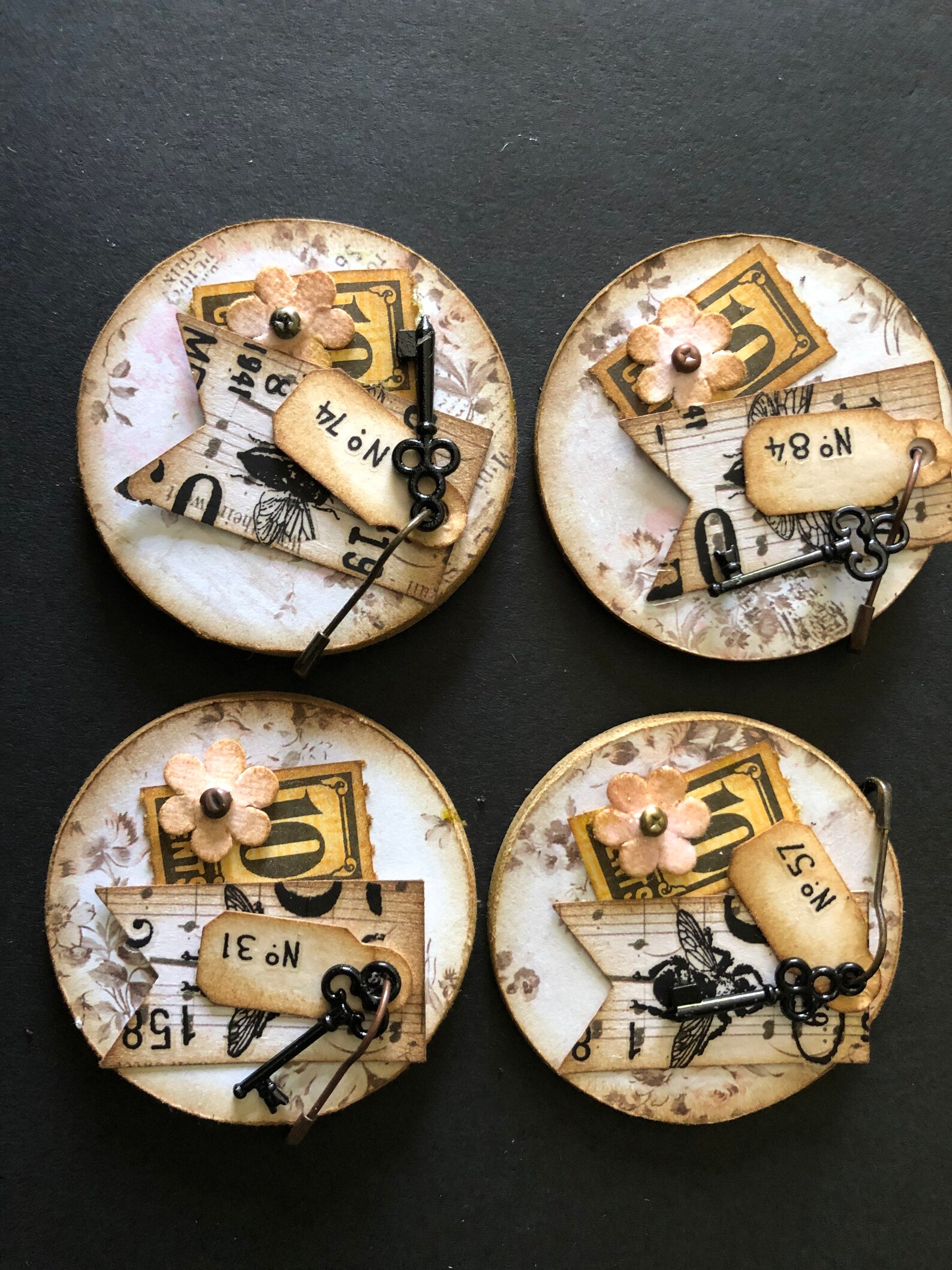 Junk journal dangles | Etsy