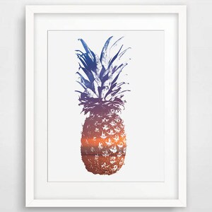 Tropical Print, Pineapple Print, Nature Wall Art Prints, Large Tropical ...