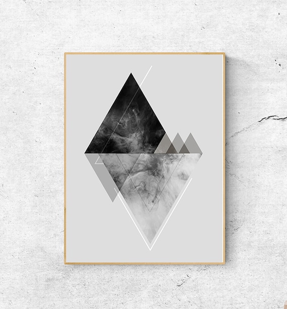 Black And White Geometric Art