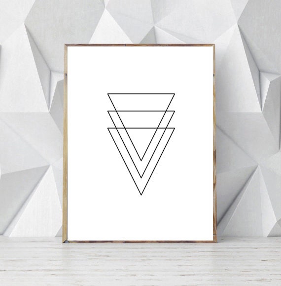 Minimalist Print Geometric Print Scandinavian Wall Art | Etsy