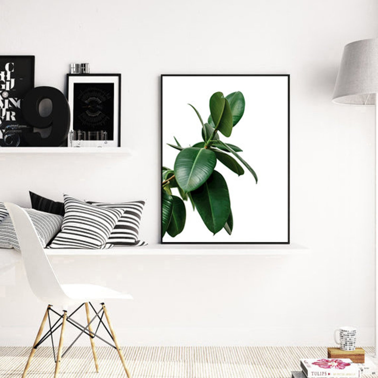 Greenery Print Mint Green Leaf Print Botanical Wall Art | Etsy