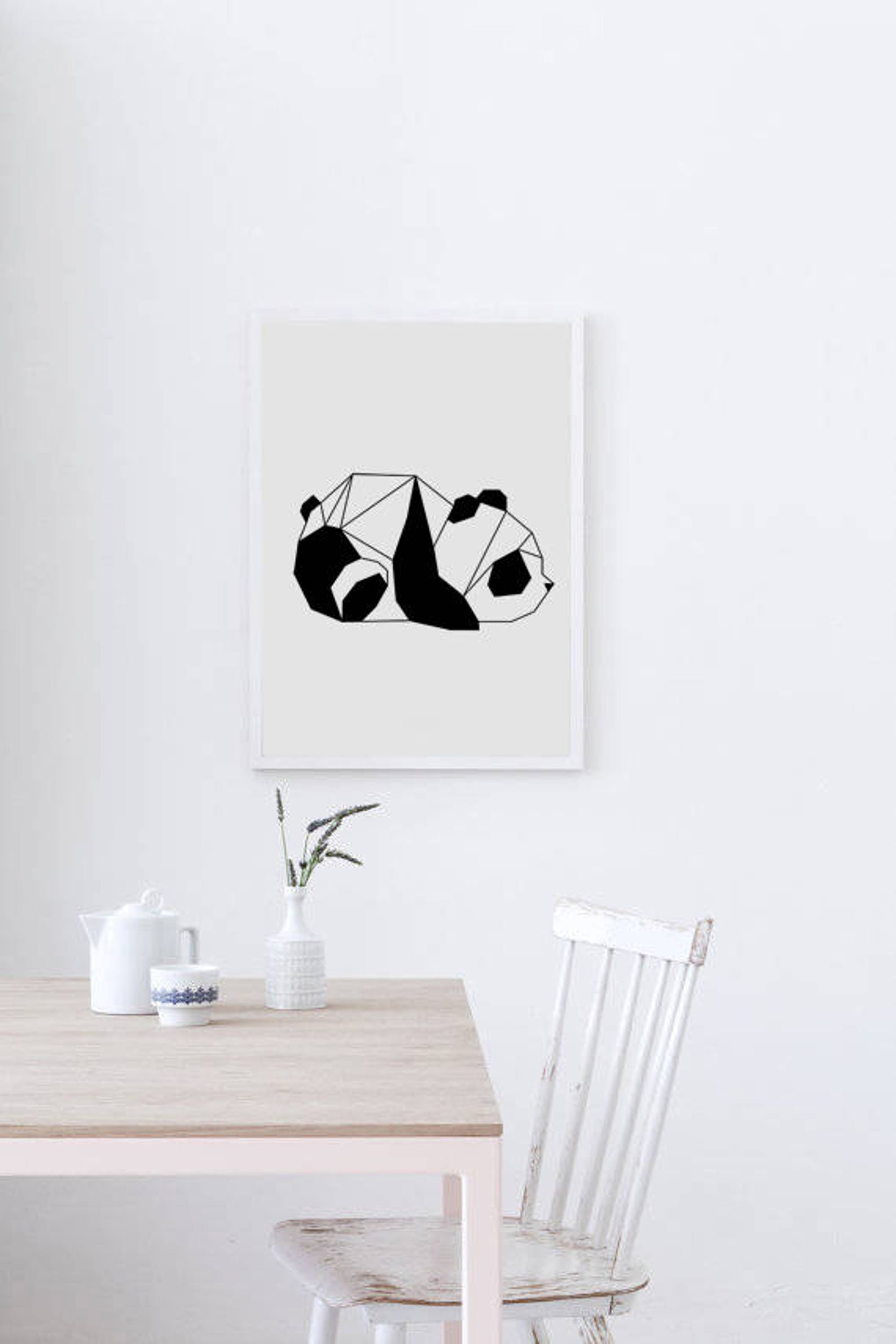 Panda Print Nursery Decor Animal Prints Nursery Wall Art | Etsy