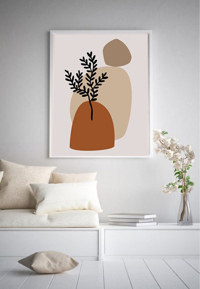 Mid Century Modern Neutral Wall Art Prints Wall Decor - Etsy