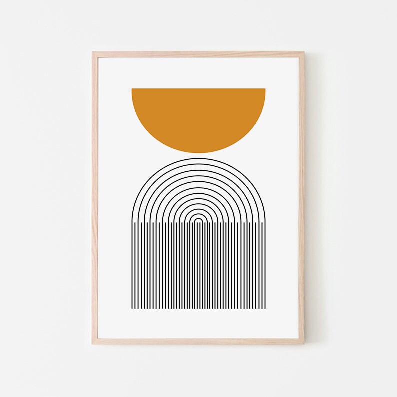 Printable Wall Art Minimalist Print Mid Century Decor | Etsy
