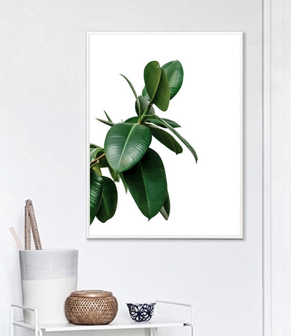 Greenery Print Mint Green Leaf Print Botanical Wall Art | Etsy