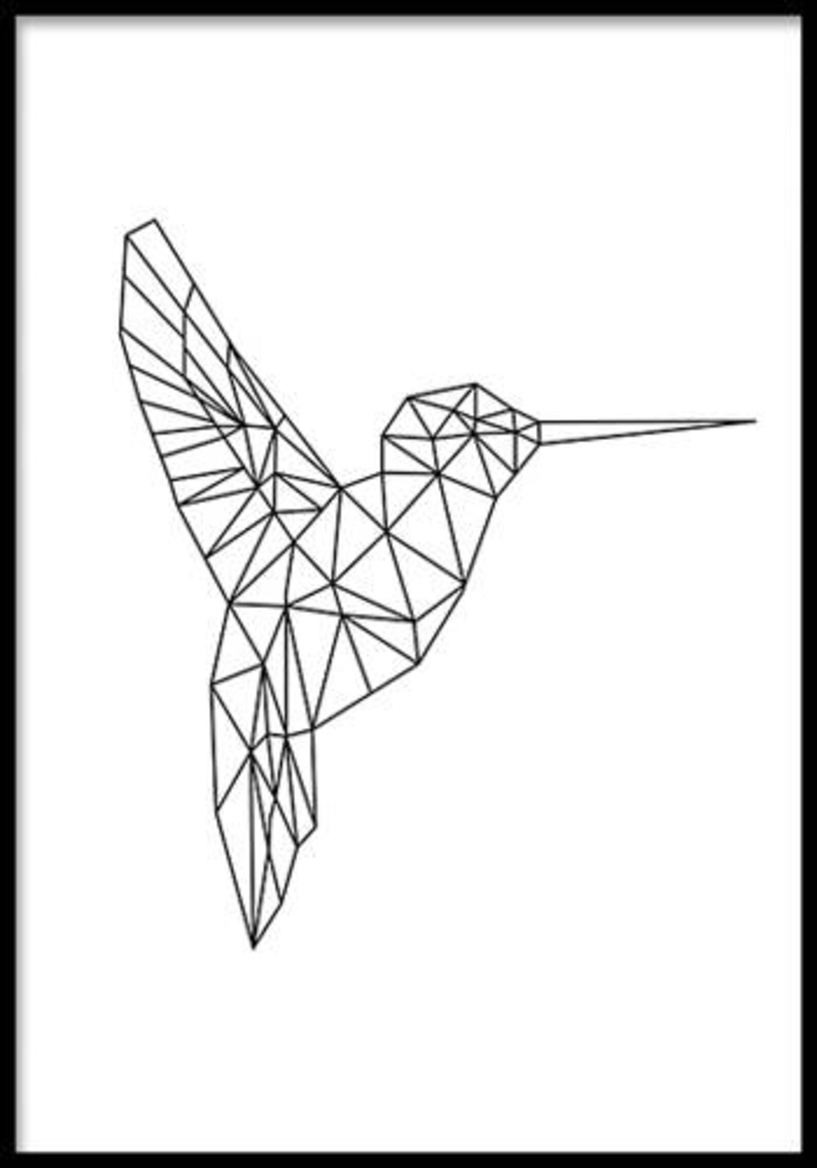 Hummingbird Print Nursery Wall Art Prints Geometric Wall - Etsy UK