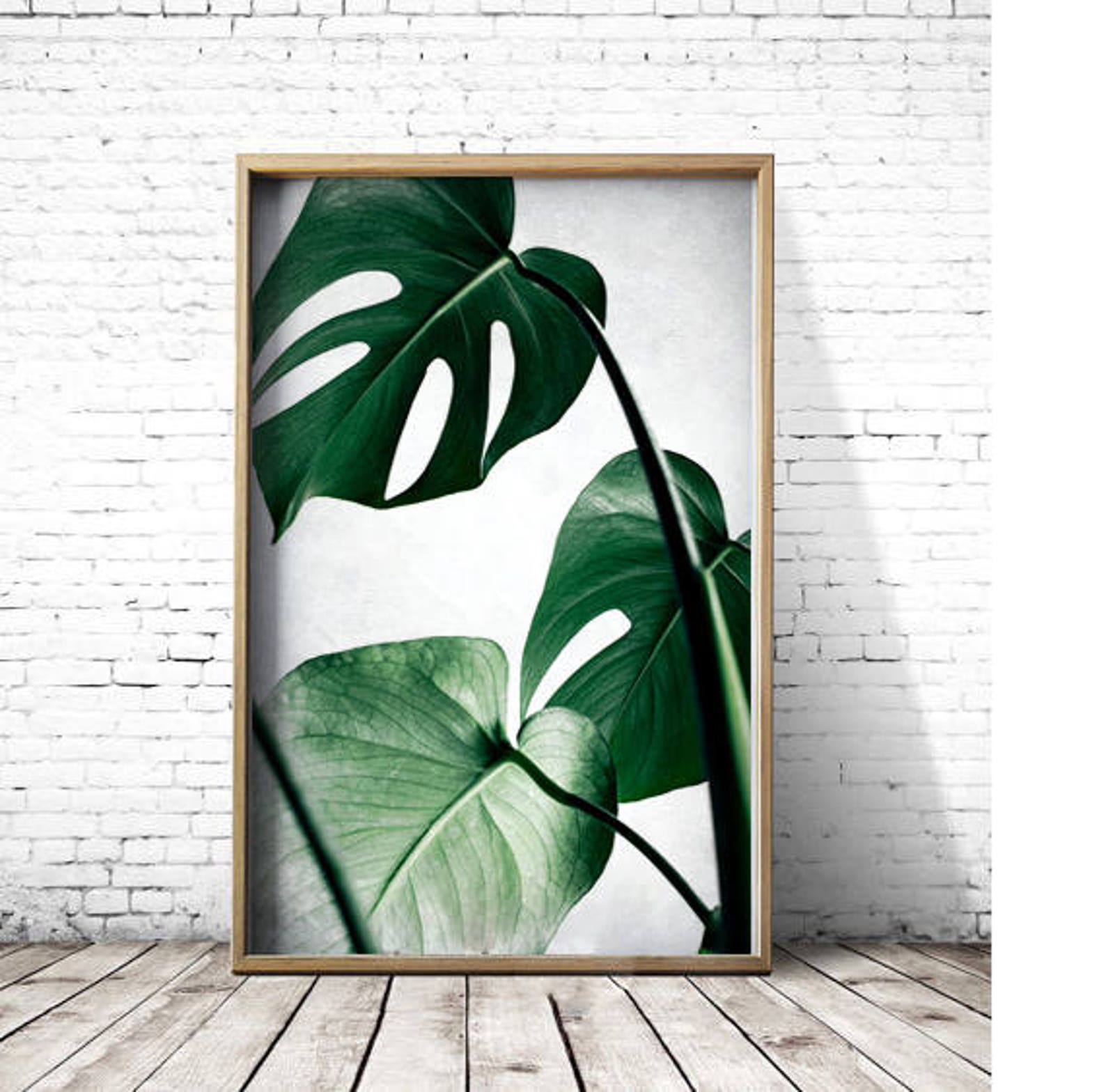 Monstera Leaf Print Botanical Prints Wall Art Prints - Etsy