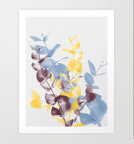 Plant Leaf Print Digital Download Poster Tropical Leaves | Etsy