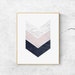 Navy and Blush Wall Art Navy Blue Décor Printable Wall Art - Etsy