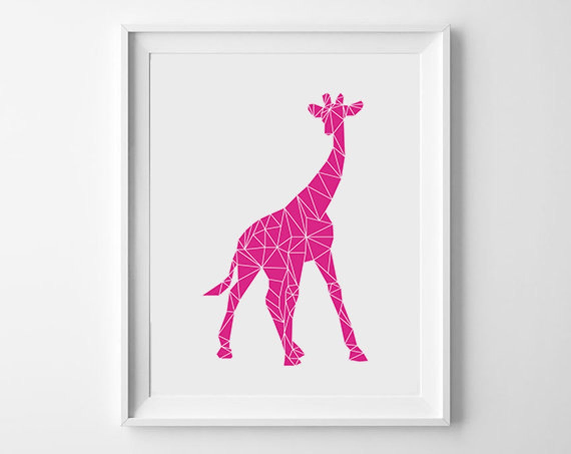 Giraffe Gift Giraffe Print Nursery Print Nursery Decor | Etsy