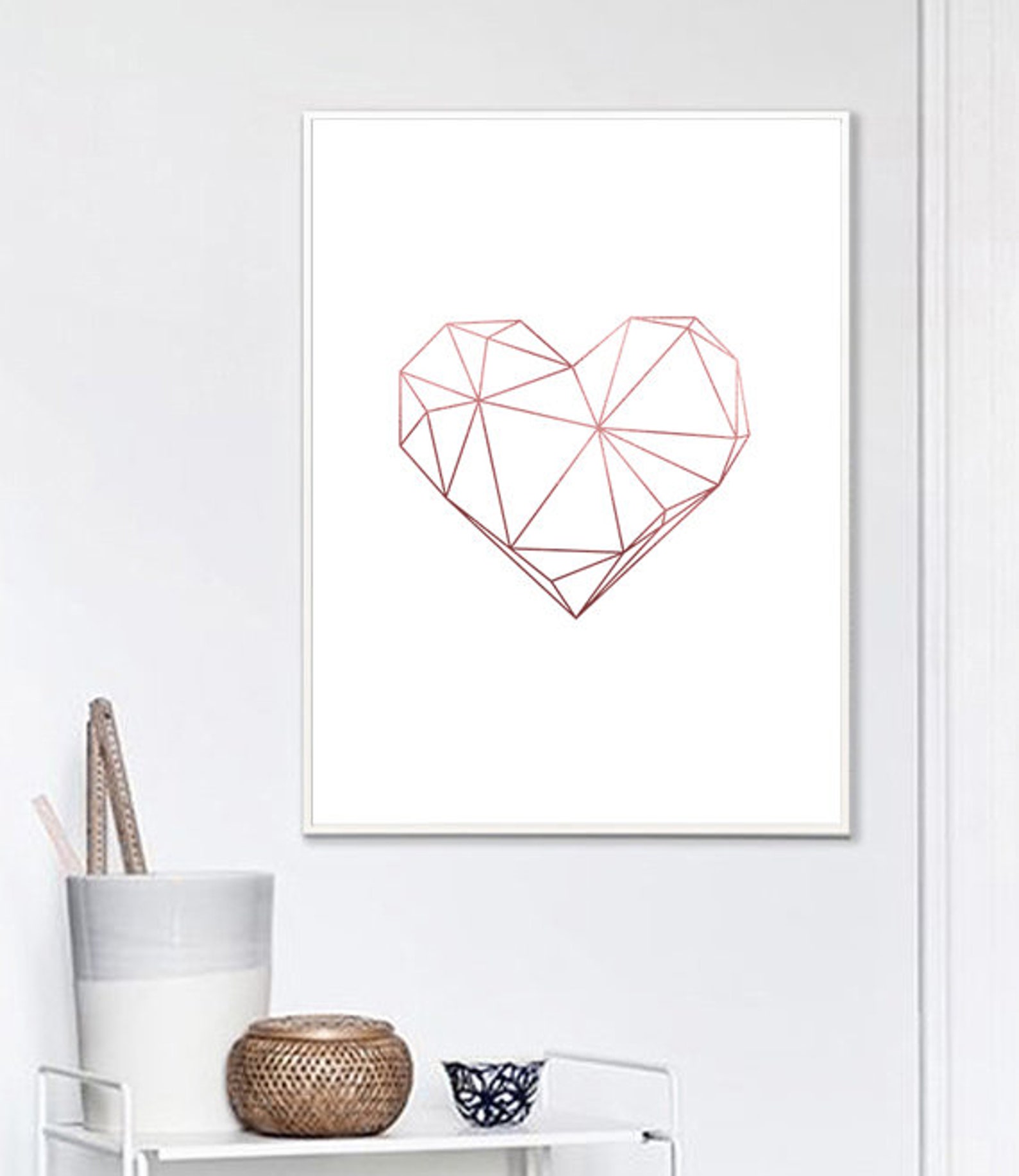 Instant Download Rose Gold Printable Geometric Wall Art Prints ...