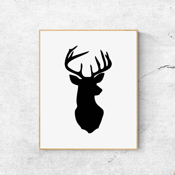Stag Head - Etsy