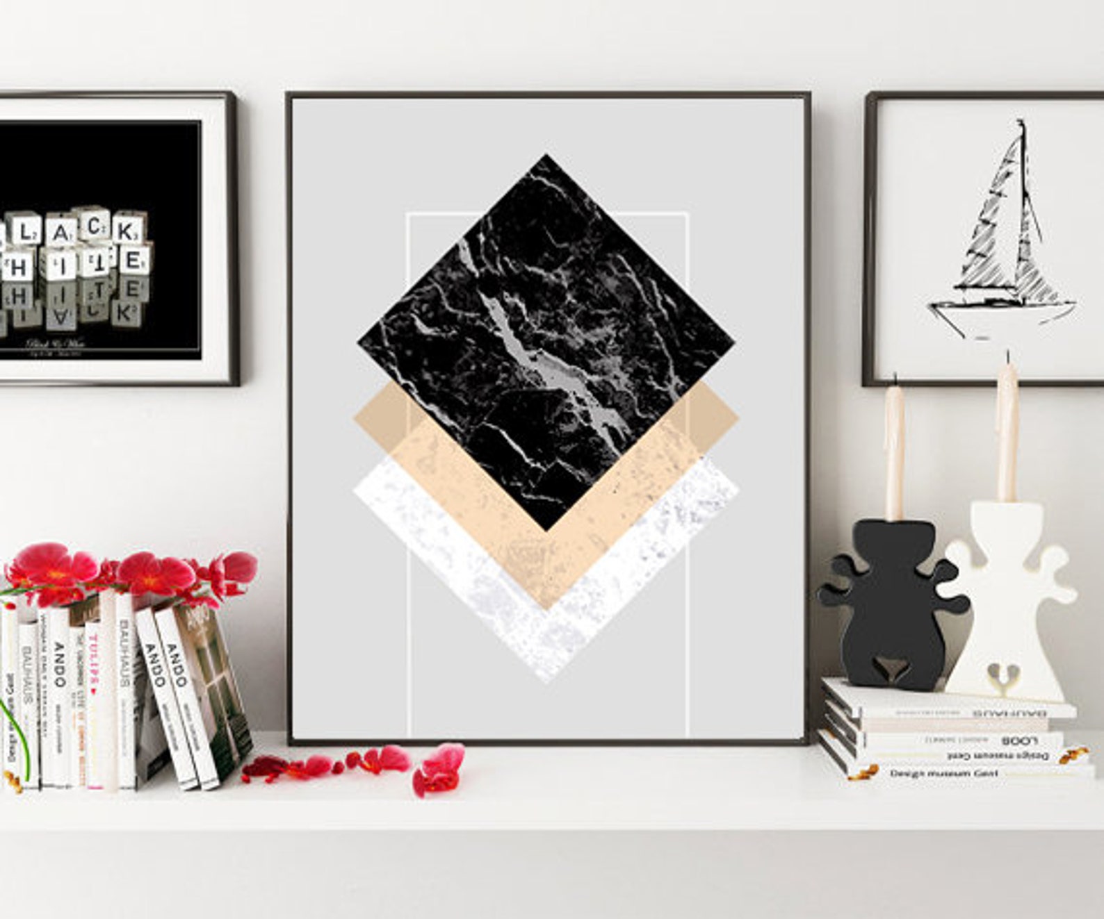Geometric Wall Art Printable Modern Abstract Wall Art - Etsy