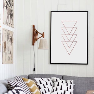 Printable Rose Gold Geometric Wall Art Prints Minimalist - Etsy