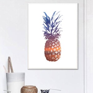 Tropical Print, Pineapple Print, Nature Wall Art Prints, Large Tropical ...