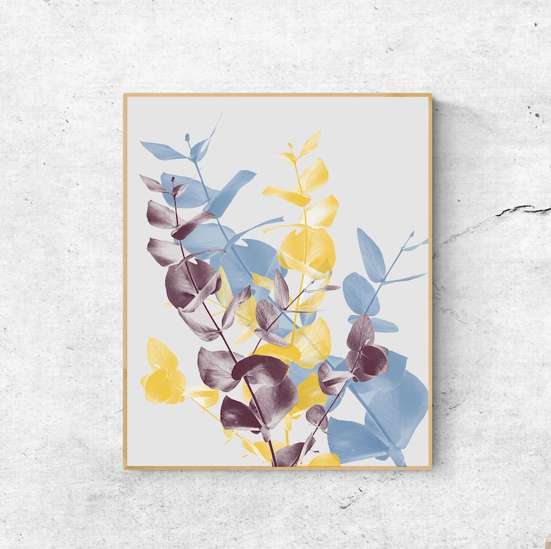 Plant Leaf Print Digital Download Poster Tropical Leaves - Etsy