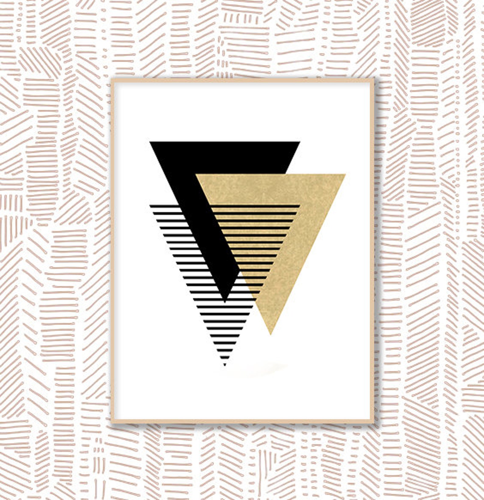 Geometric Triangle Art Print: Minimalist Scandinavian Decor (digital ...