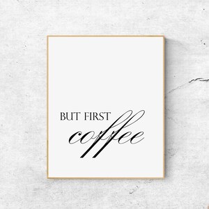 But First Coffee Print: Scandinavian Typography Art (digital Download ...