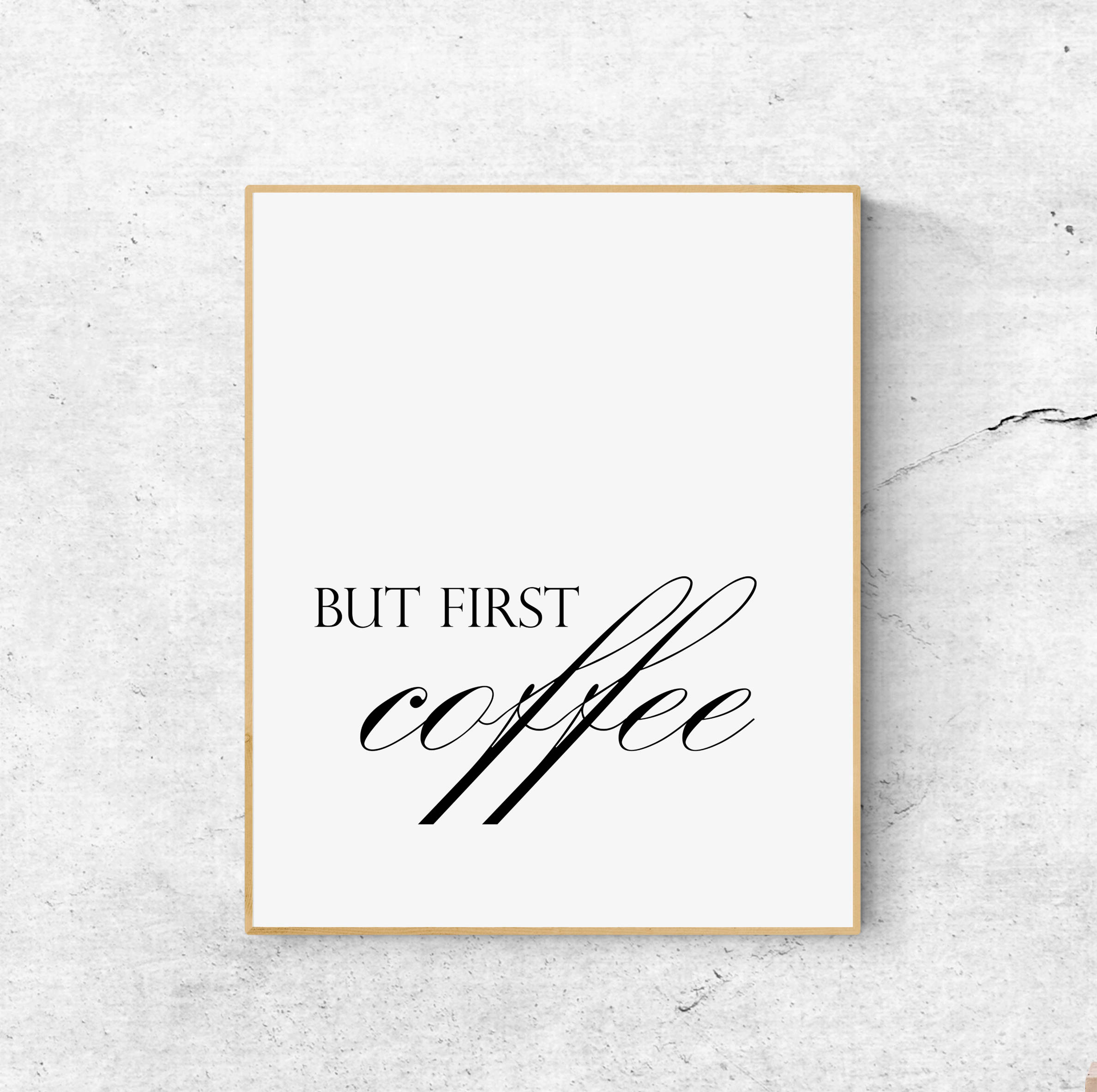 But first coffee print Typography Art Coffee Art | Etsy