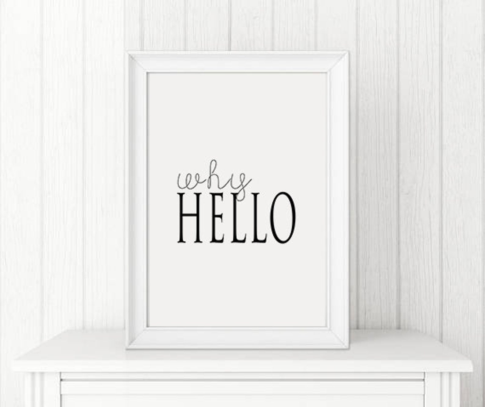 Scandinavian Print Why Hello Print Typography Print Why | Etsy