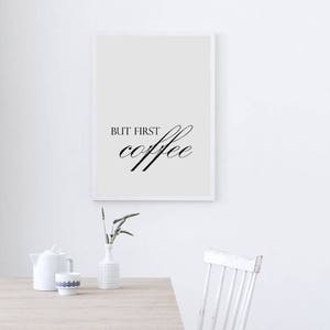 But First Coffee Print: Scandinavian Typography Art (digital Download ...