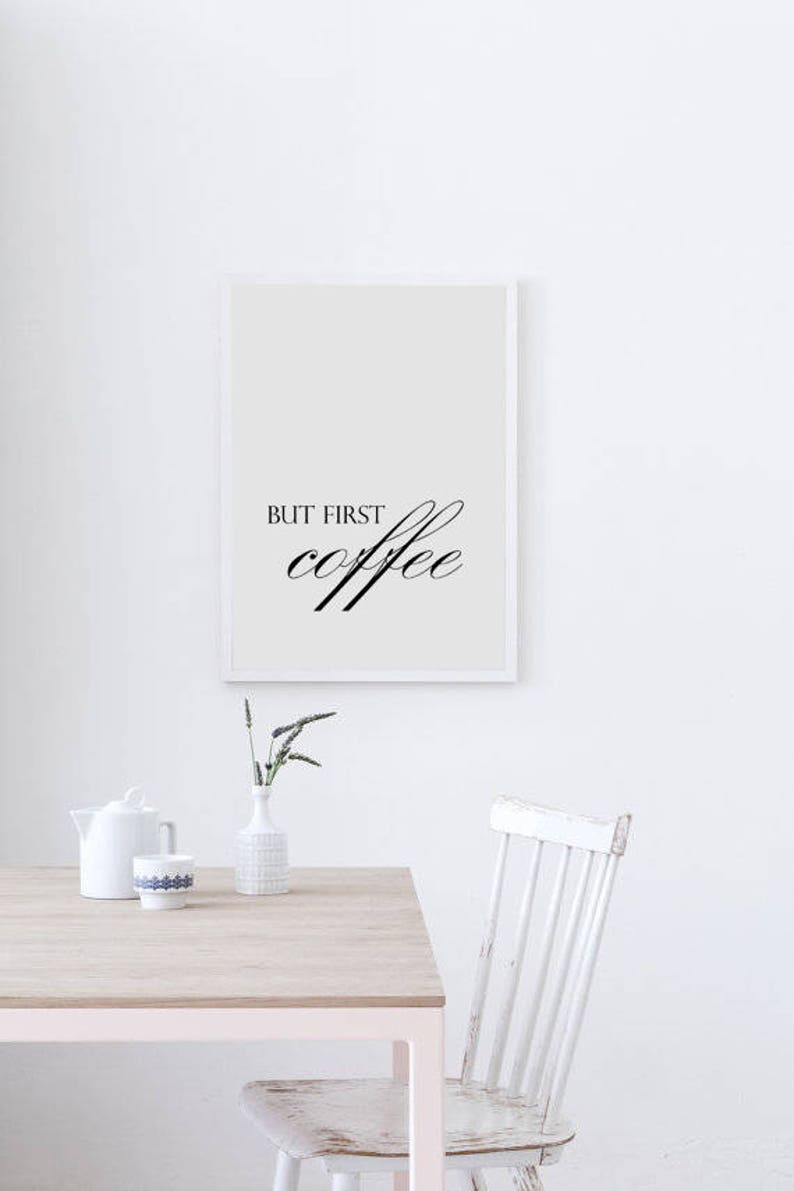 But First Coffee Print: Scandinavian Typography Art (digital Download ...