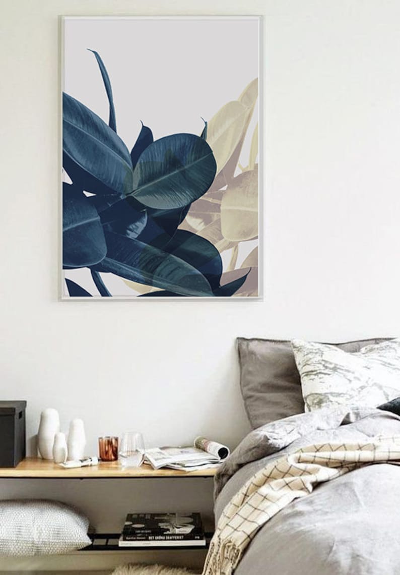 Bedroom Decor Plant Prints Above Bed Art Botanical Poster - Etsy