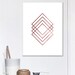 Geometric Rose Gold Printable Wall Art Prints Abstract - Etsy