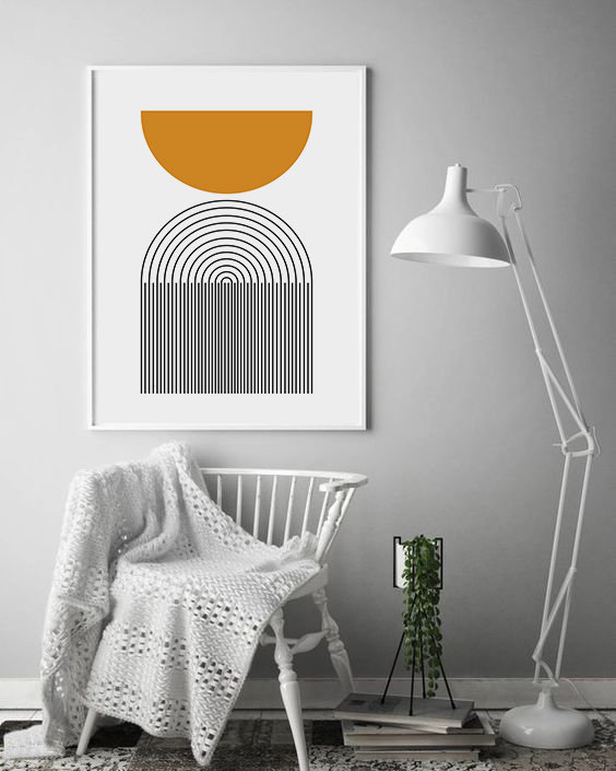 Printable Wall Art Minimalist Print Mid Century Decor | Etsy