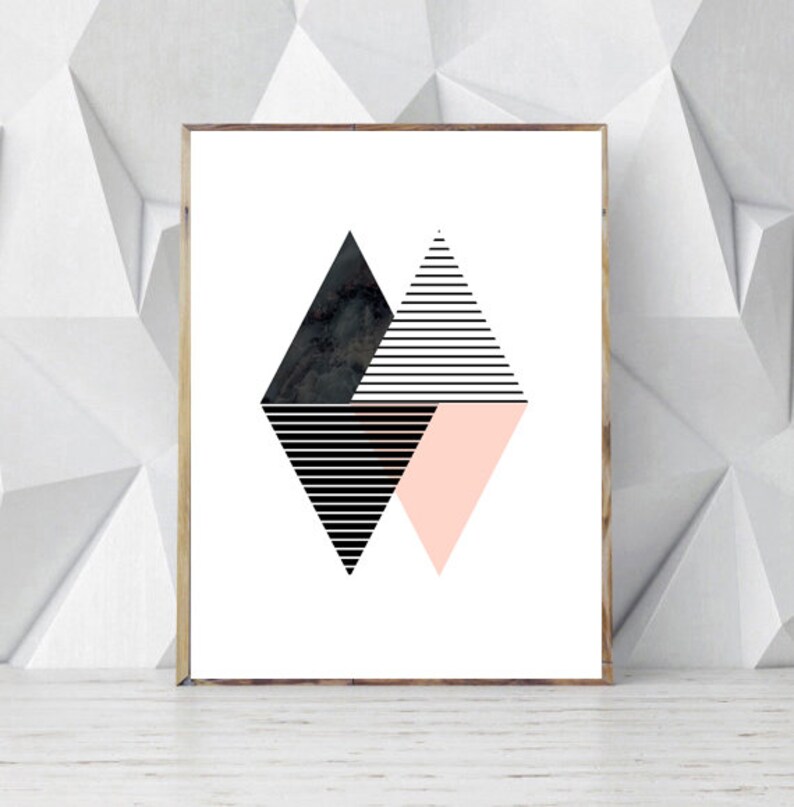 Printable Geometric Wall Art Prints Digital Download - Etsy