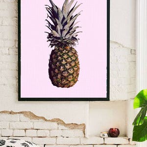 Pineapple Print, Tropical Print, Pineapple Decor, Wall Art Prints ...