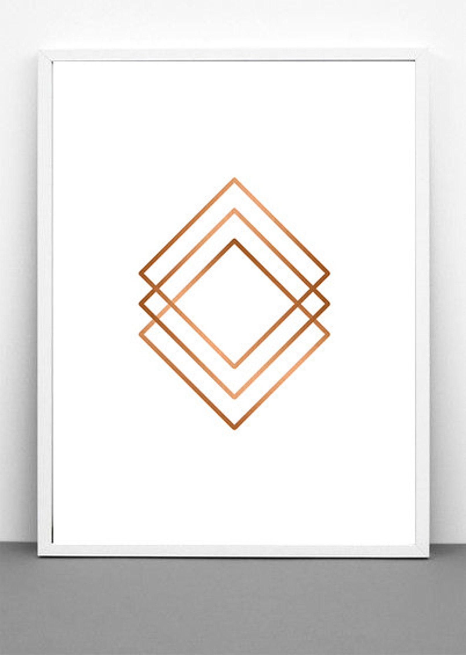 Copper Print Geometric Wall Art Print Abstract Art Print - Etsy