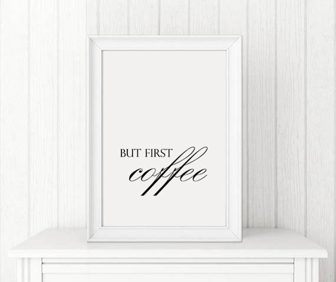 But First Coffee Print: Scandinavian Typography Art (digital Download ...