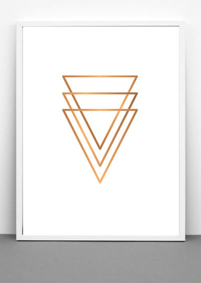 Copper Wall Art Prints Geometric Print Scandinavian Print | Etsy
