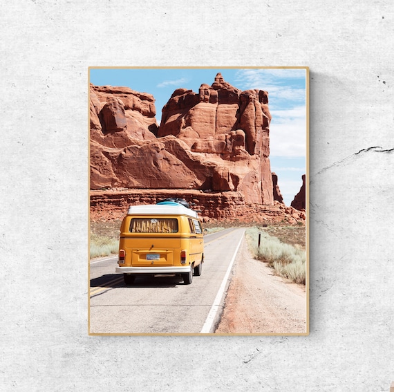 Camper Van Print Desert Photography Print Southwestern | Etsy