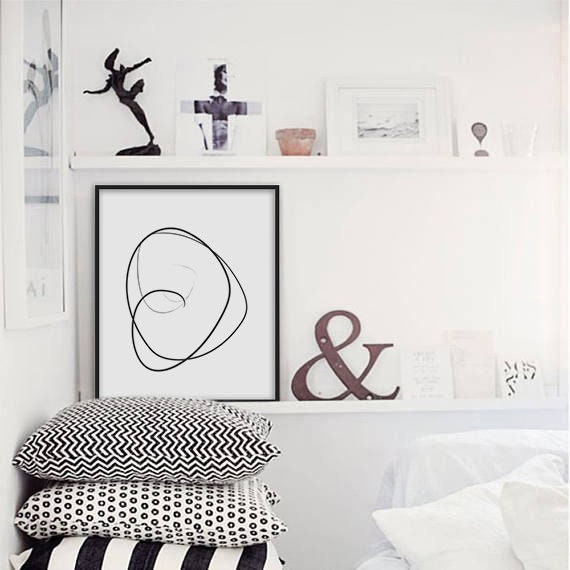 Black and White Minimalist Line Drawing Minimalist Poster | Etsy