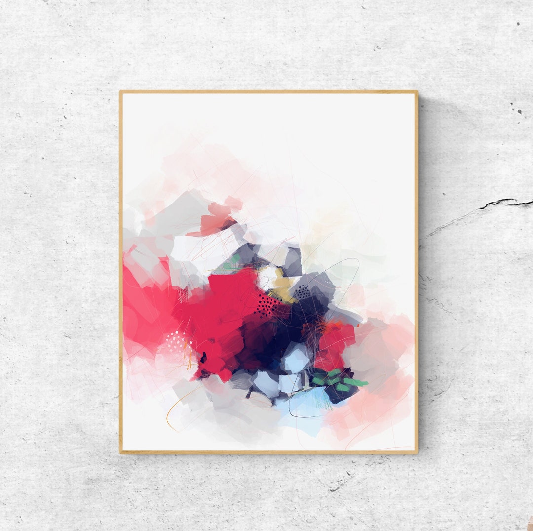 Colorful Wall Art Abstract, Printable Wall Art, Abstract Painting ...
