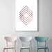 Geometric Rose Gold Printable Wall Art Prints Abstract - Etsy