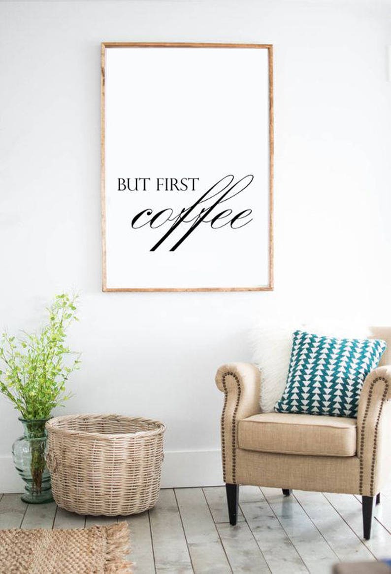 But First Coffee Print: Scandinavian Typography Art (digital Download ...