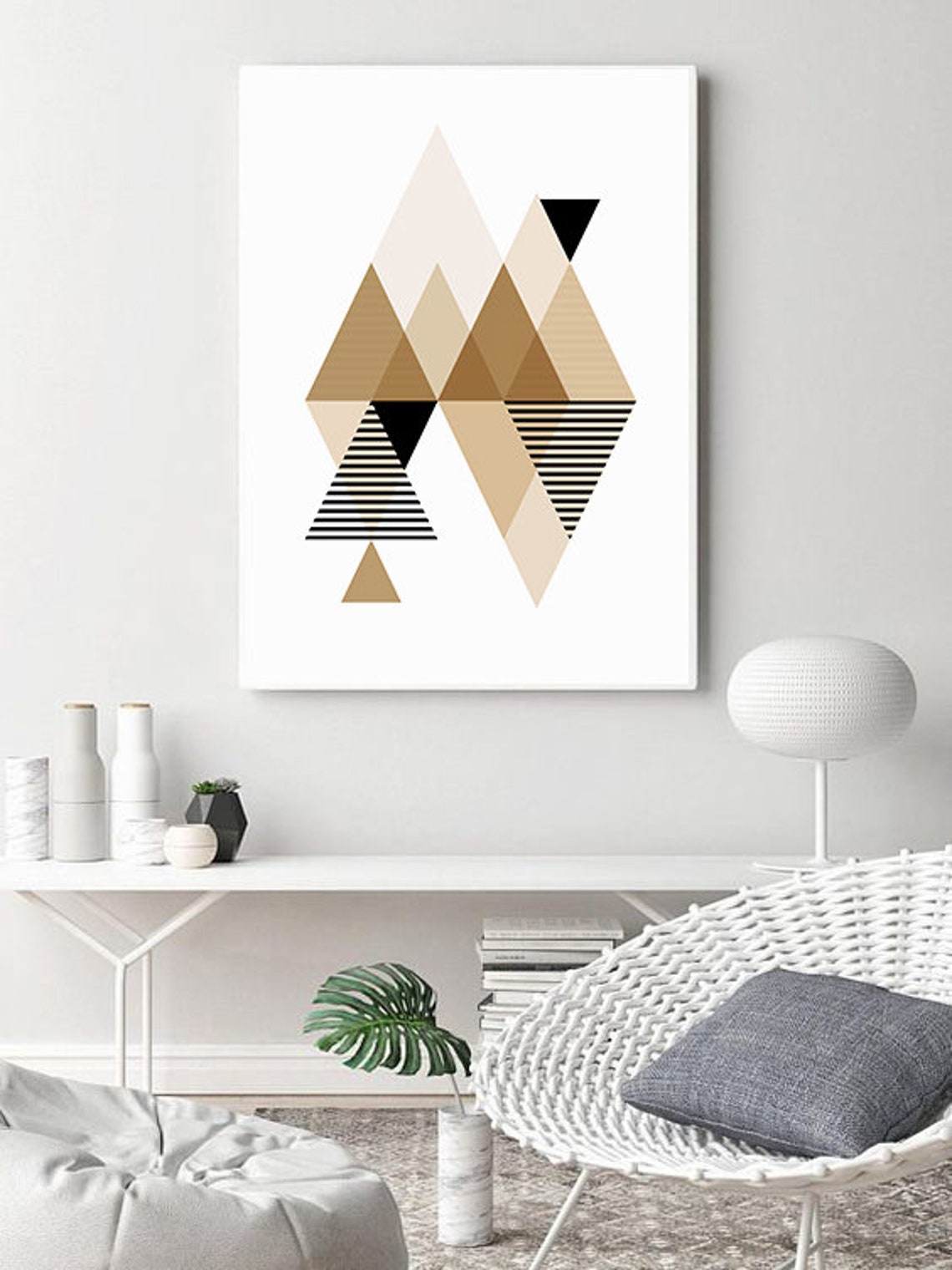 Abstract Wall Art Geometric Posters Large Wall Art | Etsy