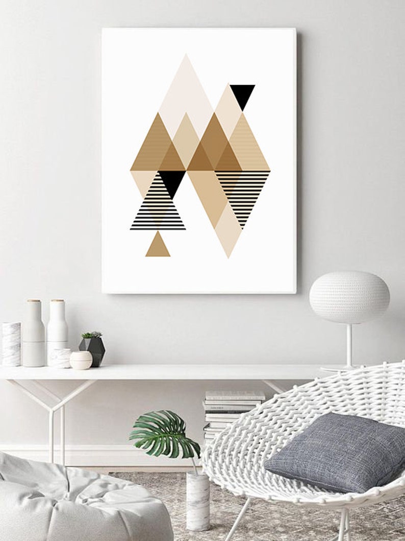 Abstract Wall Art Geometric Posters Large Wall Art - Etsy