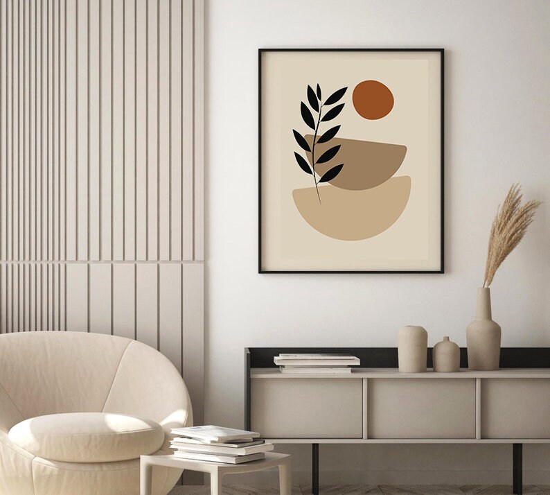 Terracotta Gallery Wall Art Set: Mid-century Modern Boho Prints ...