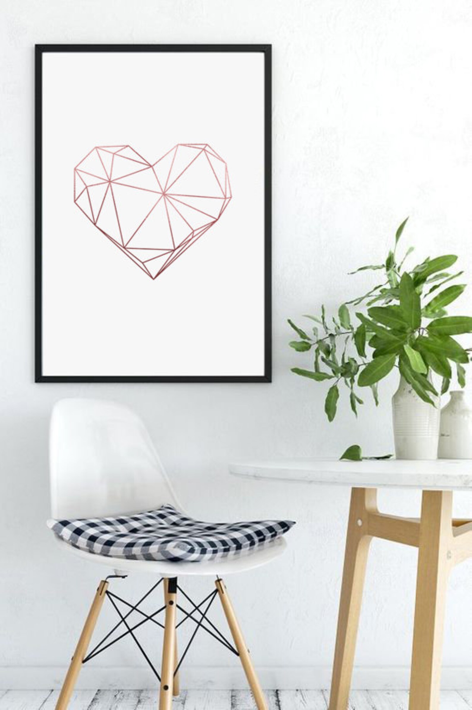 Instant Download Rose Gold Printable Geometric Wall Art Prints ...