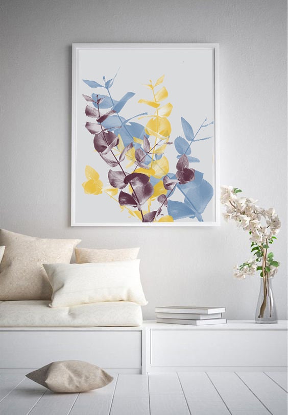 Plant Leaf Print Digital Download Poster Tropical Leaves | Etsy