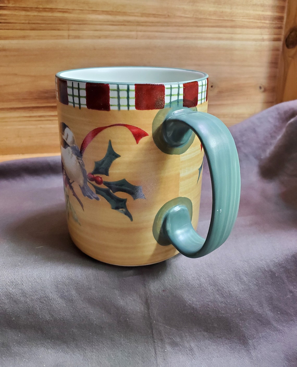 Vintage Lenox Cup Mug winter Greetings Everyday - Etsy