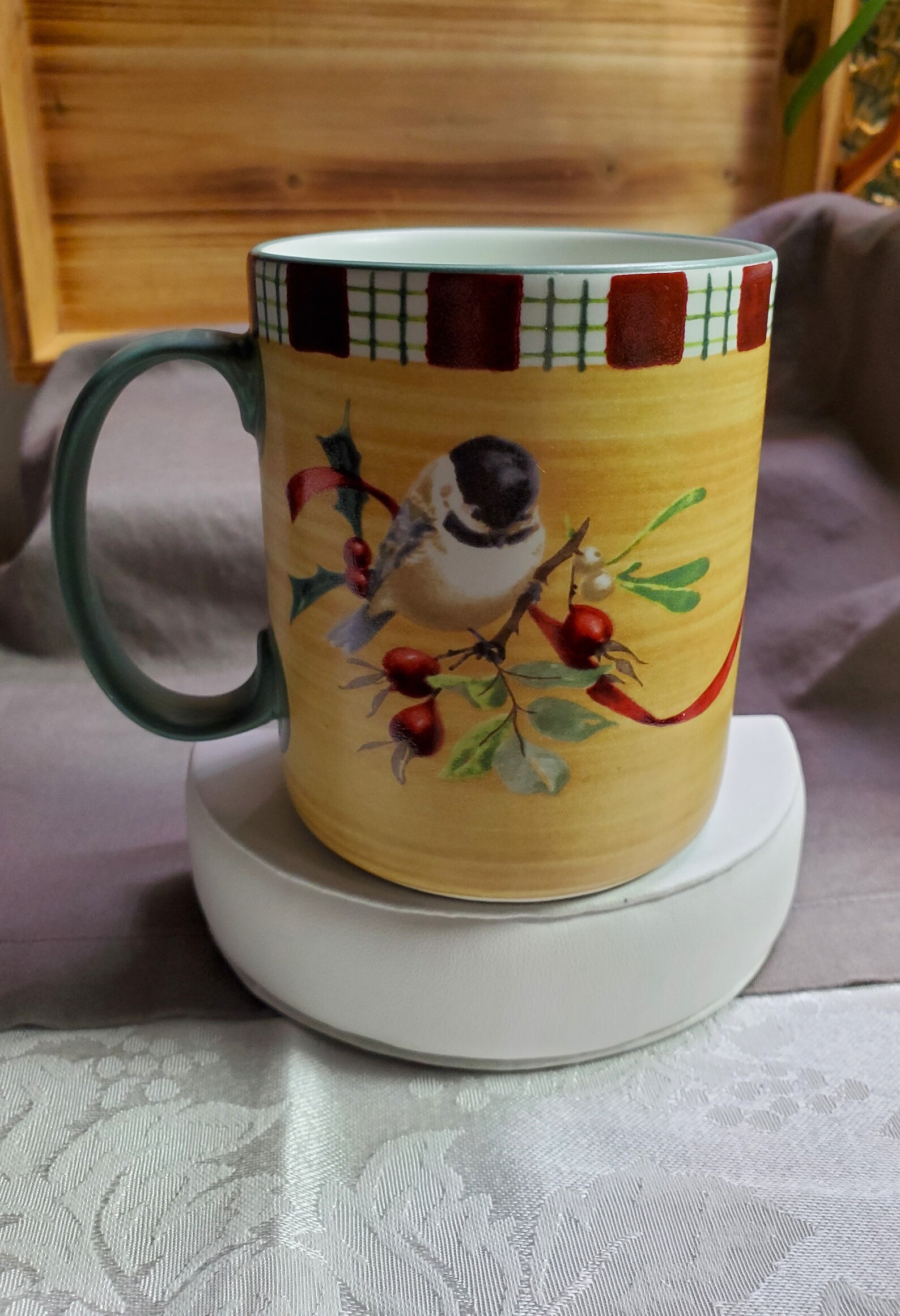 Vintage Lenox Cup Mug winter Greetings Everyday - Etsy